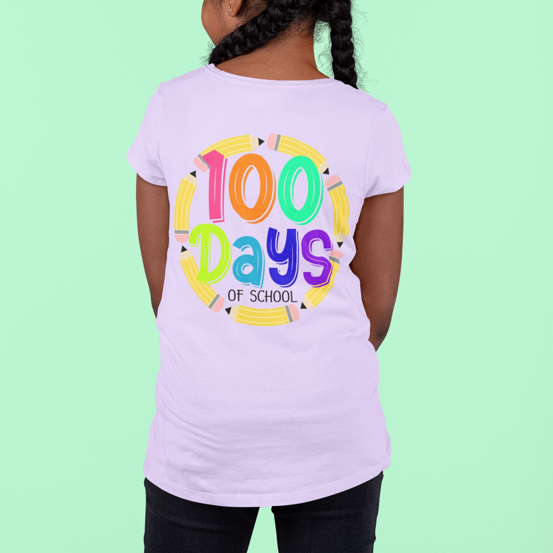 100 Days of School Design Png Dtf Design - Etsy