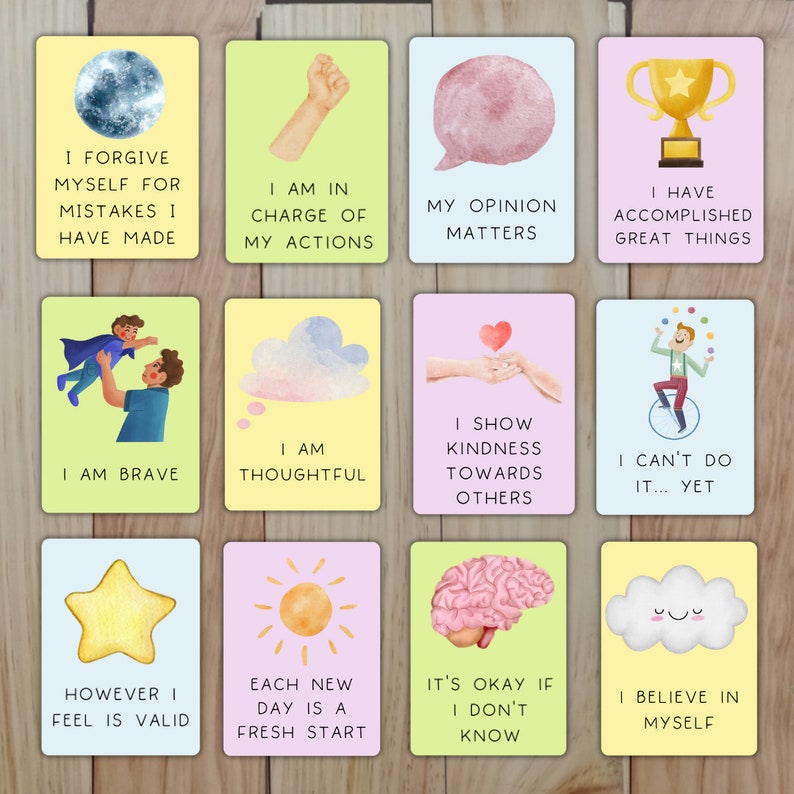 Kids Positive Affirmation Cards Printable, Classroom Decor, Children's ...