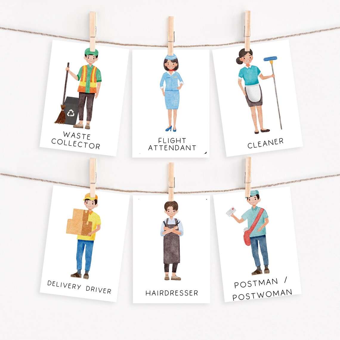 Community Helper Flashcards, Occupation Montessori Educational ...