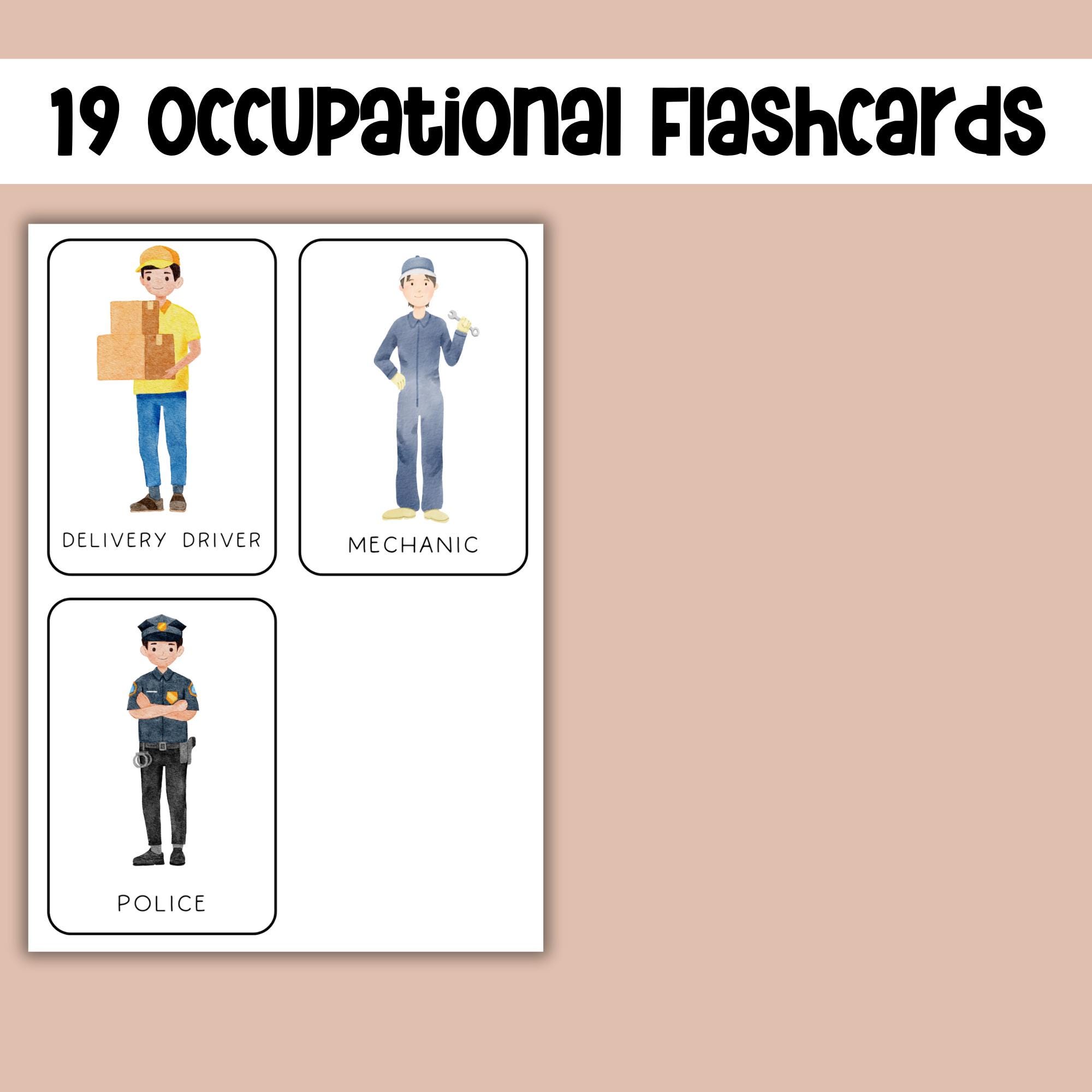 Community Helper Flashcards, Occupation Montessori Educational ...