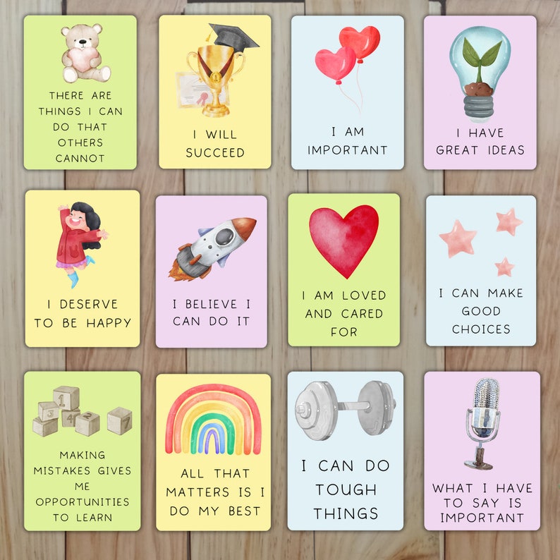 Kids Positive Affirmation Cards Printable, Classroom Decor, Children's ...