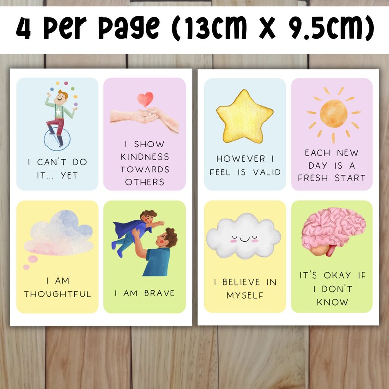 Kids Positive Affirmation Cards Printable, Classroom Decor, Children's ...