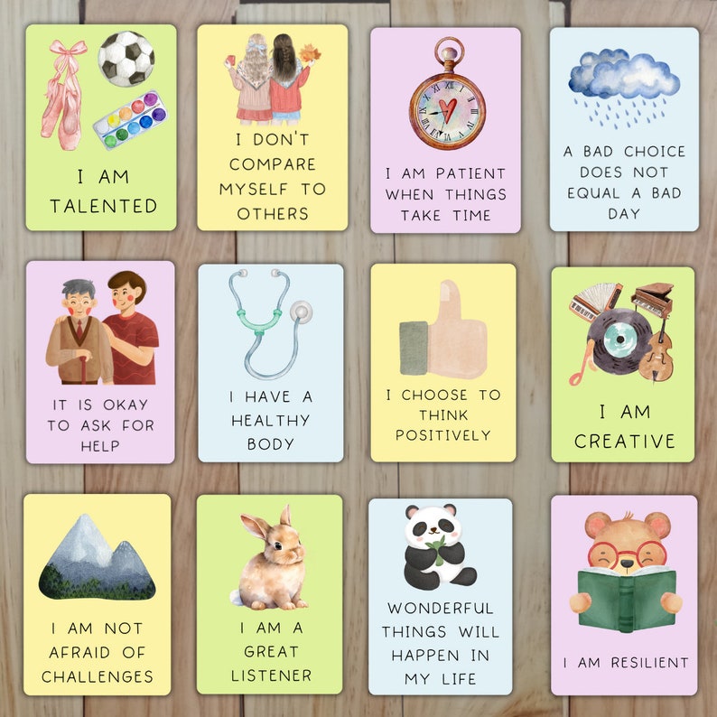 Kids Positive Affirmation Cards Printable, Classroom Decor, Children's ...