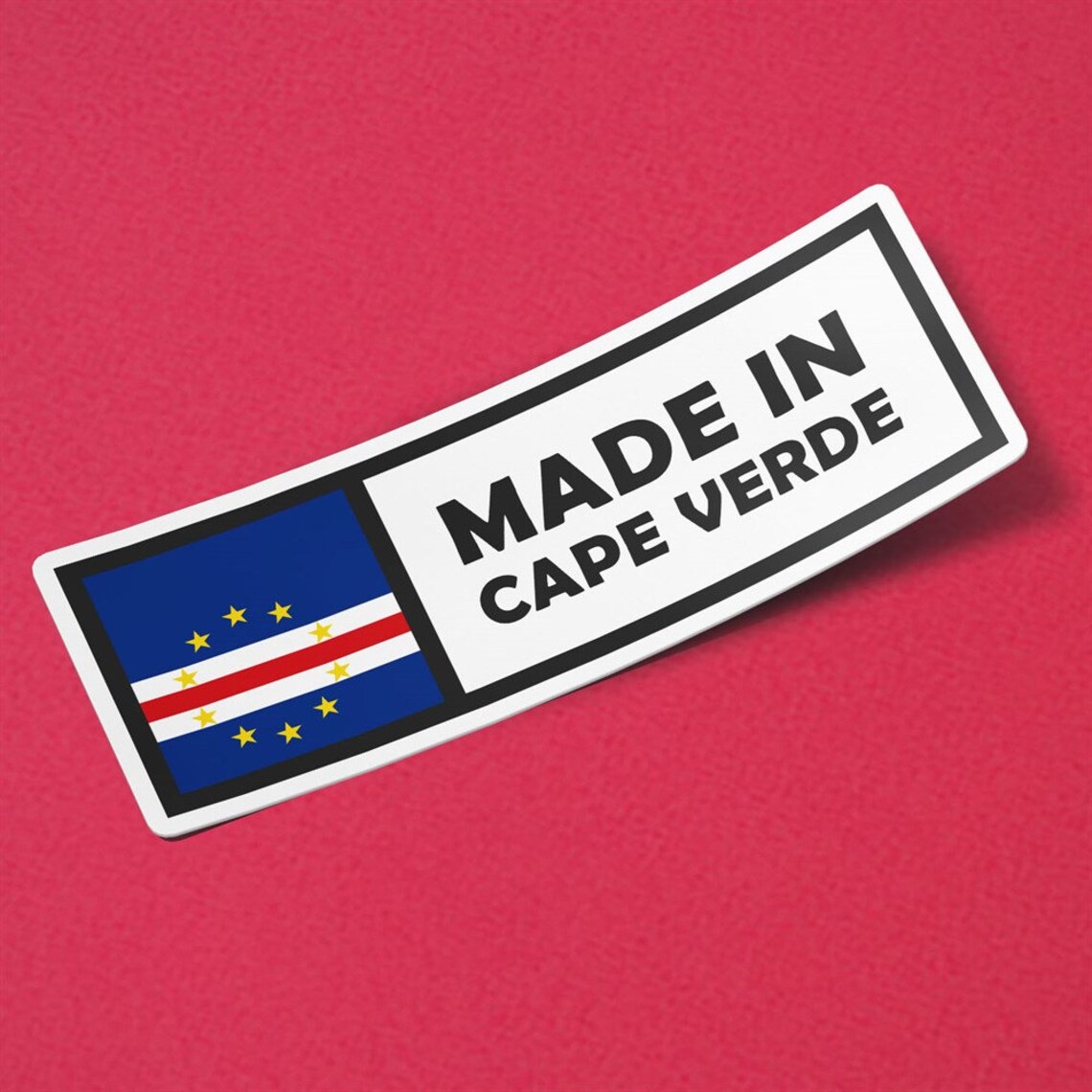 Cape Verde Sticker Made in Cape Verde Waterproof for Water Bootle, Car ...
