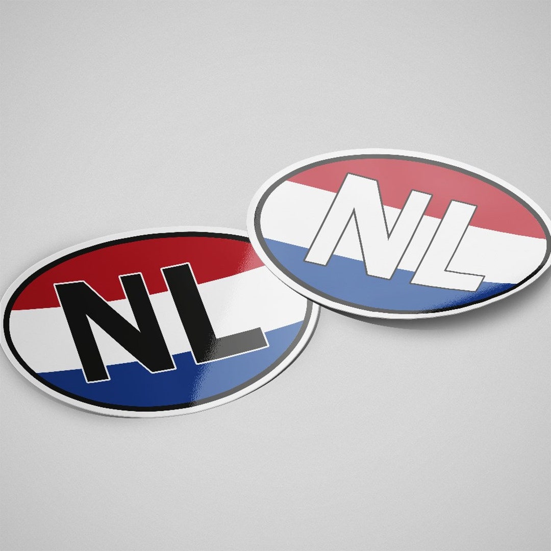 Netherlands Sticker Oval Flag Waterproof for Water Bootle, Car, Laptop ...