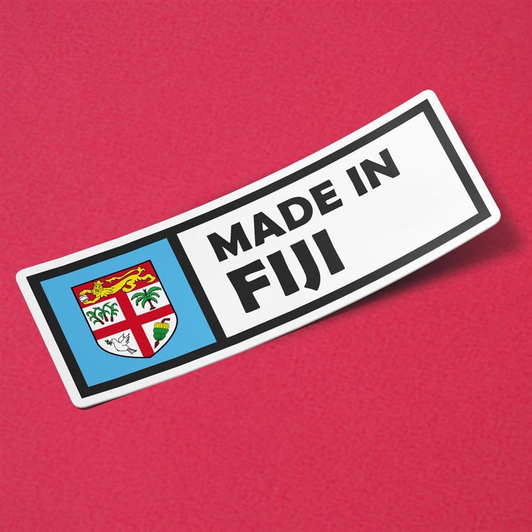 Fiji Sticker Made in Fiji Waterproof for Water Bootle, Car, Laptop ...