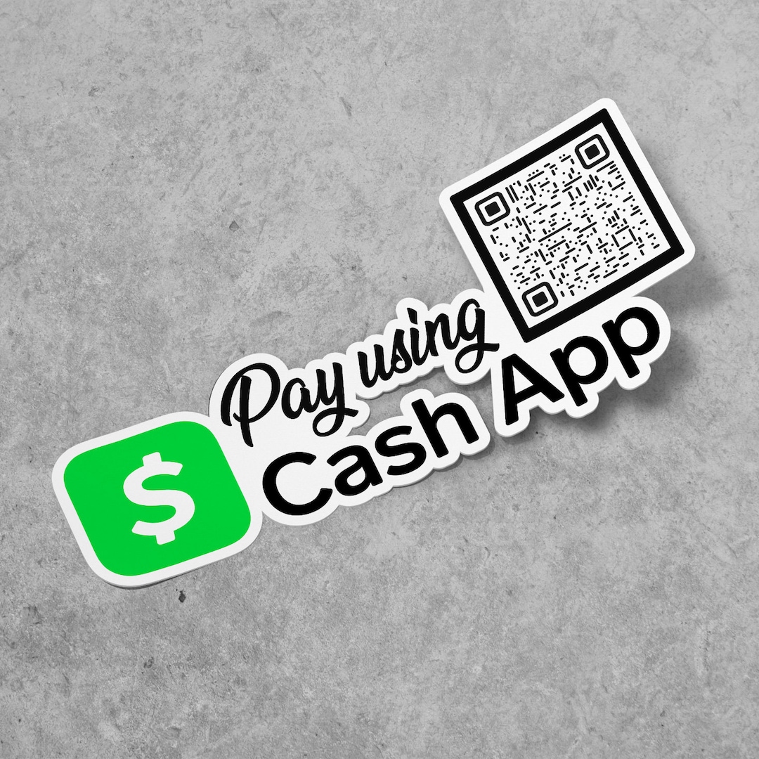 Custom Cash App Sticker Word QR Code | Custom Word QR Code ...