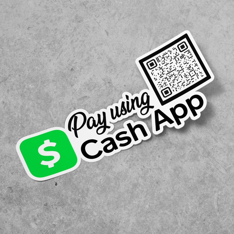 Custom Cash App Sticker Word QR Code | Custom Word QR Code ...