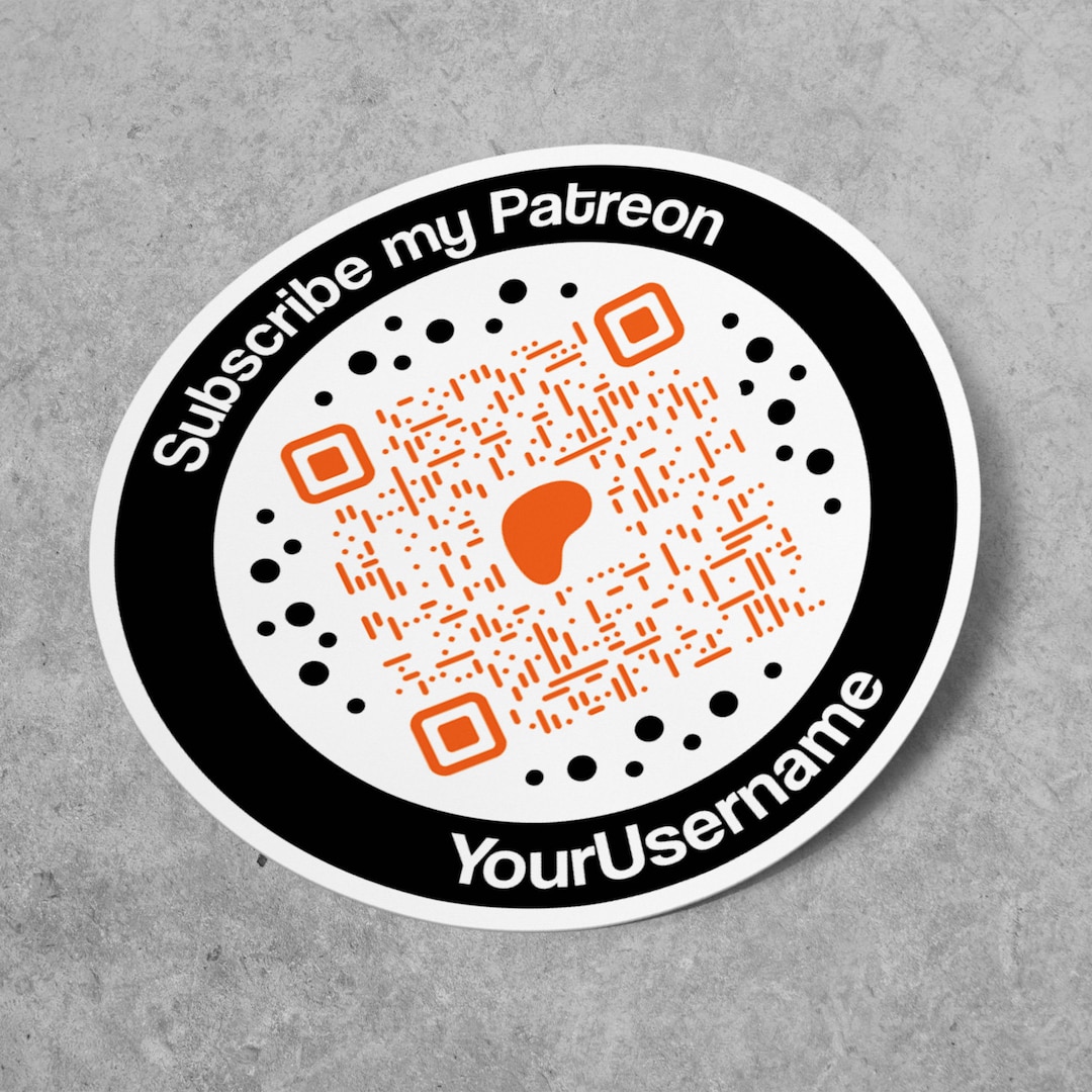 Custom Patreon Sticker Circle QR Code | Custom Circle QR Code ...