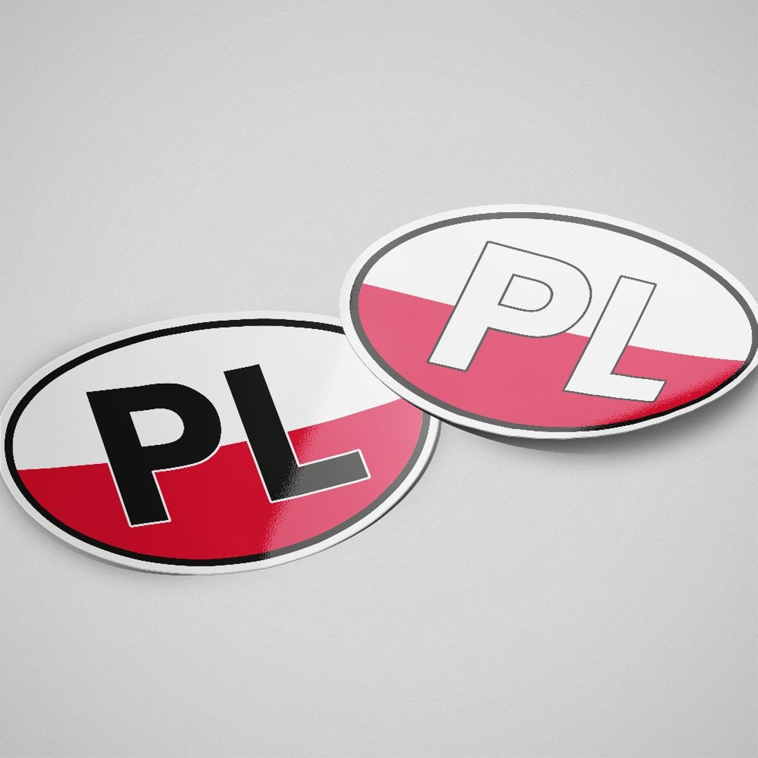 Poland Sticker Oval Flag Waterproof for Water Bootle, Car, Laptop ...