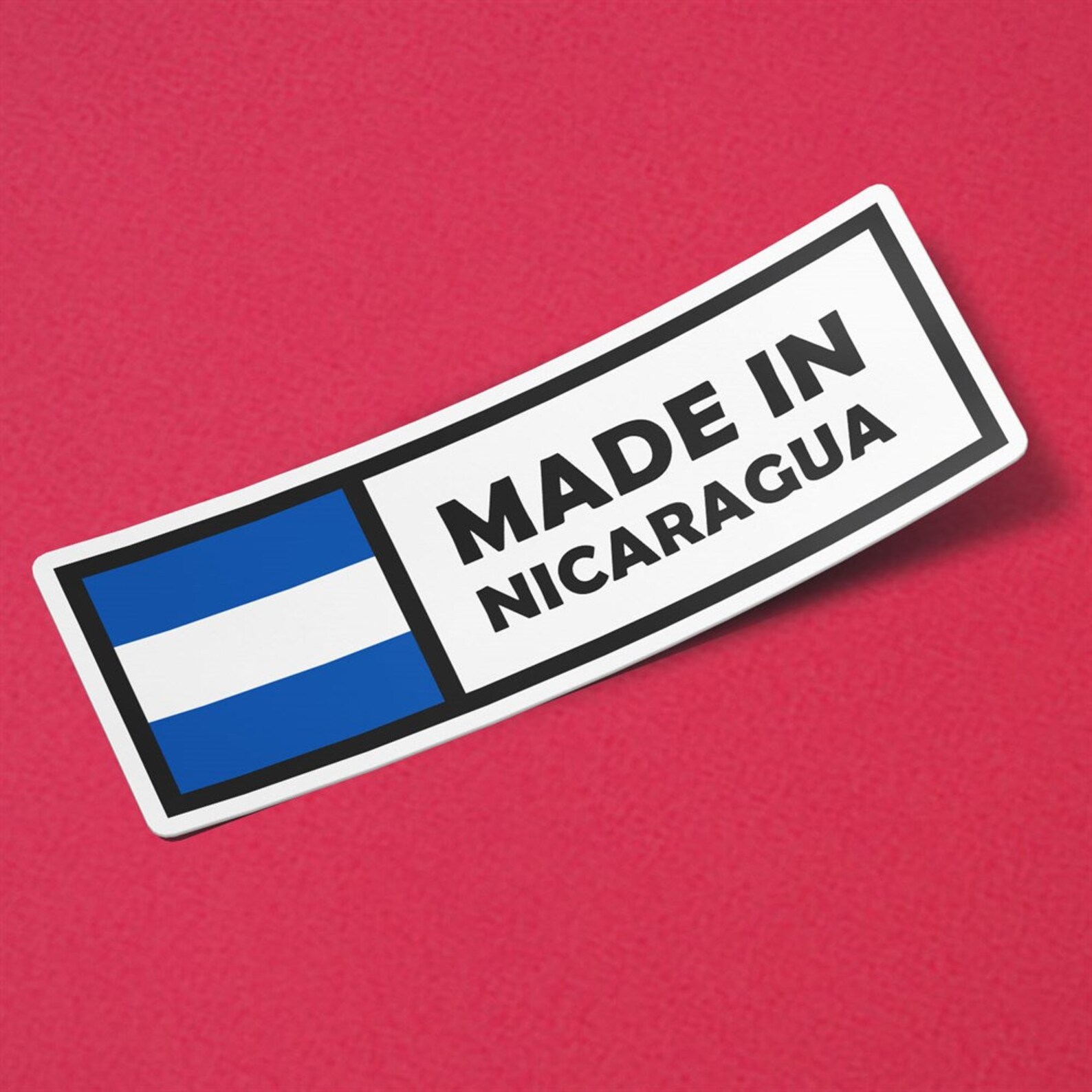 Nicaragua Sticker Made in Nicaragua Waterproof for Water Bootle, Car ...