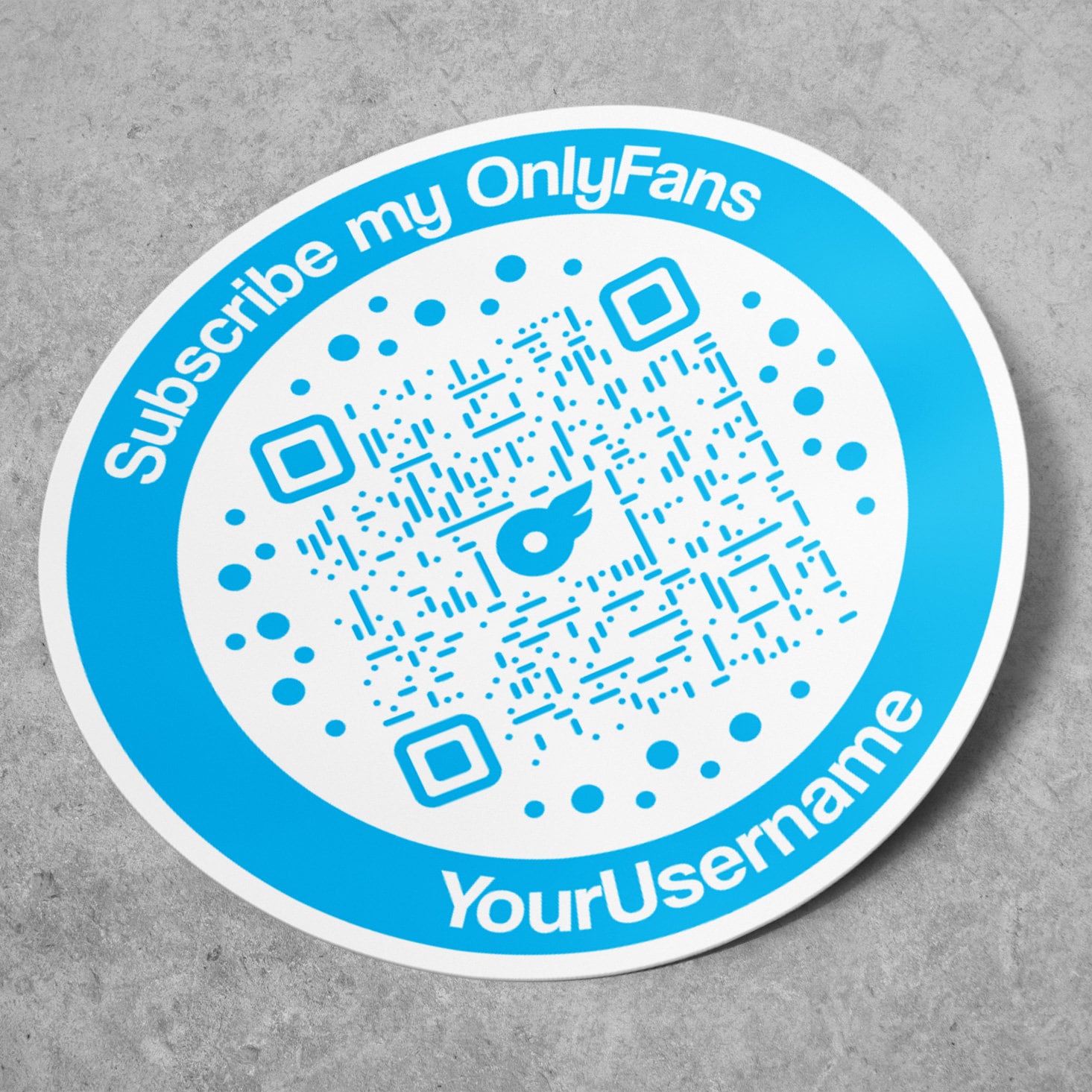 Custom Onlyfans Sticker Circle QR Code Custom Circle QR Code ...