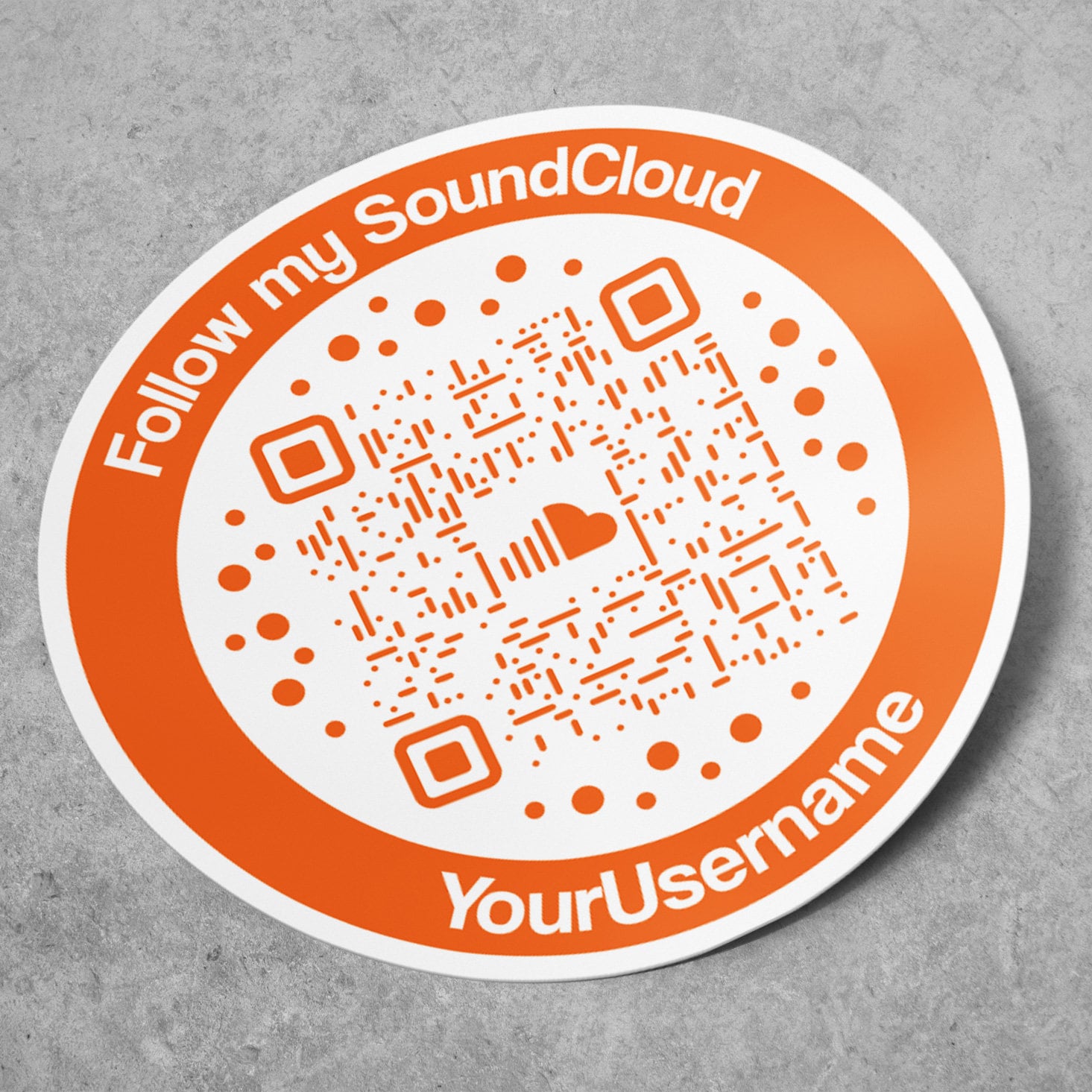 Custom Soundcloud Sticker Circle QR Code Custom Circle QR Code ...
