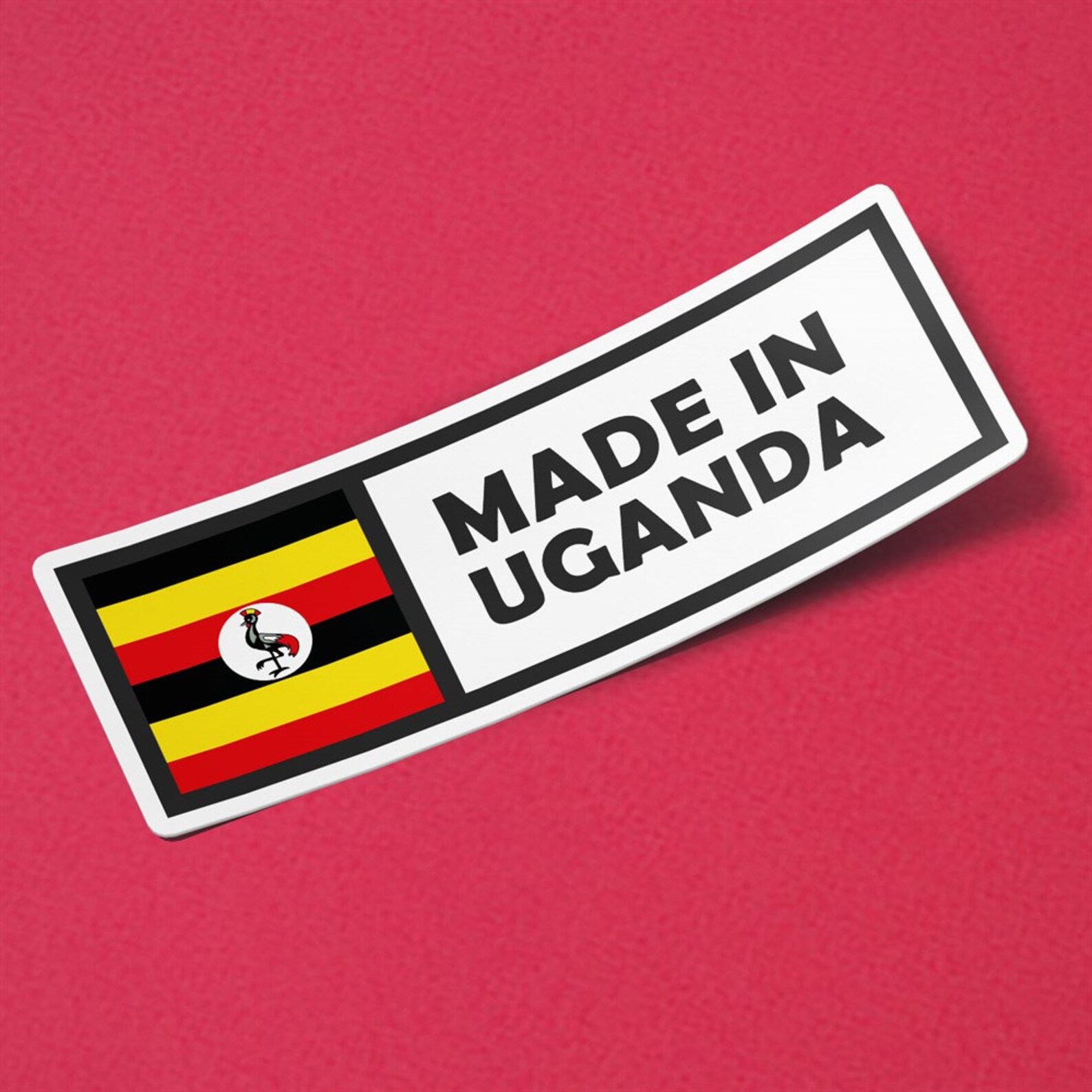 Uganda Sticker Made in Uganda Waterproof for Water Bootle, Car, Laptop ...