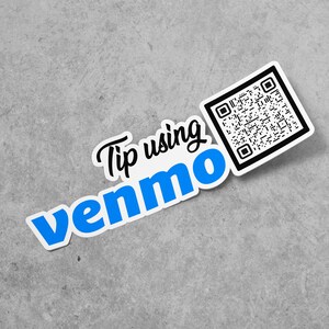 Custom Venmo Sticker Word QR Code | Custom Word QR Code | Personalised ...
