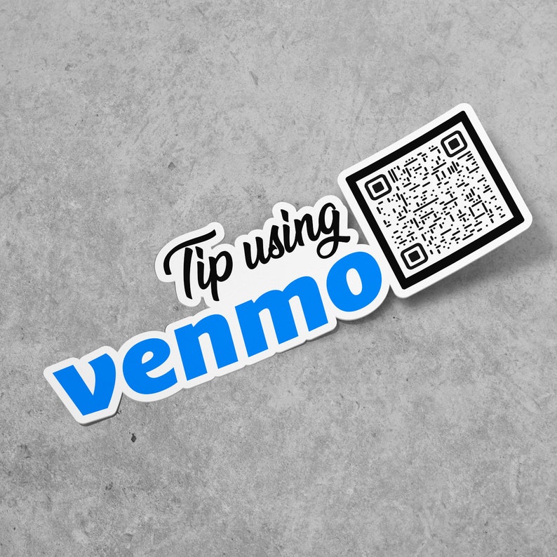 Custom Venmo Sticker Word QR Code Custom Word QR Code Personalised ...