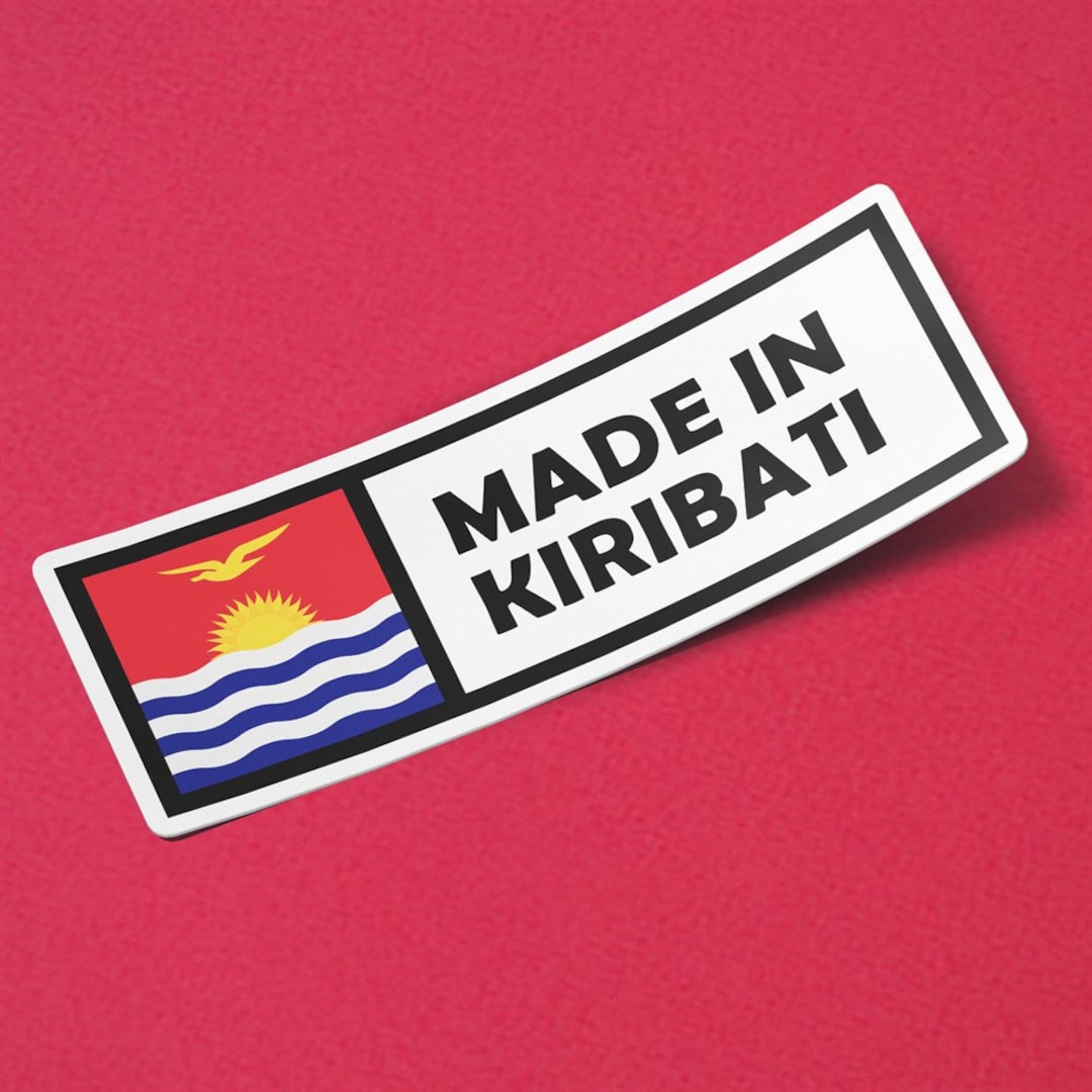 Kiribati Sticker Made in Kiribati Waterproof for Water Bootle, Car ...