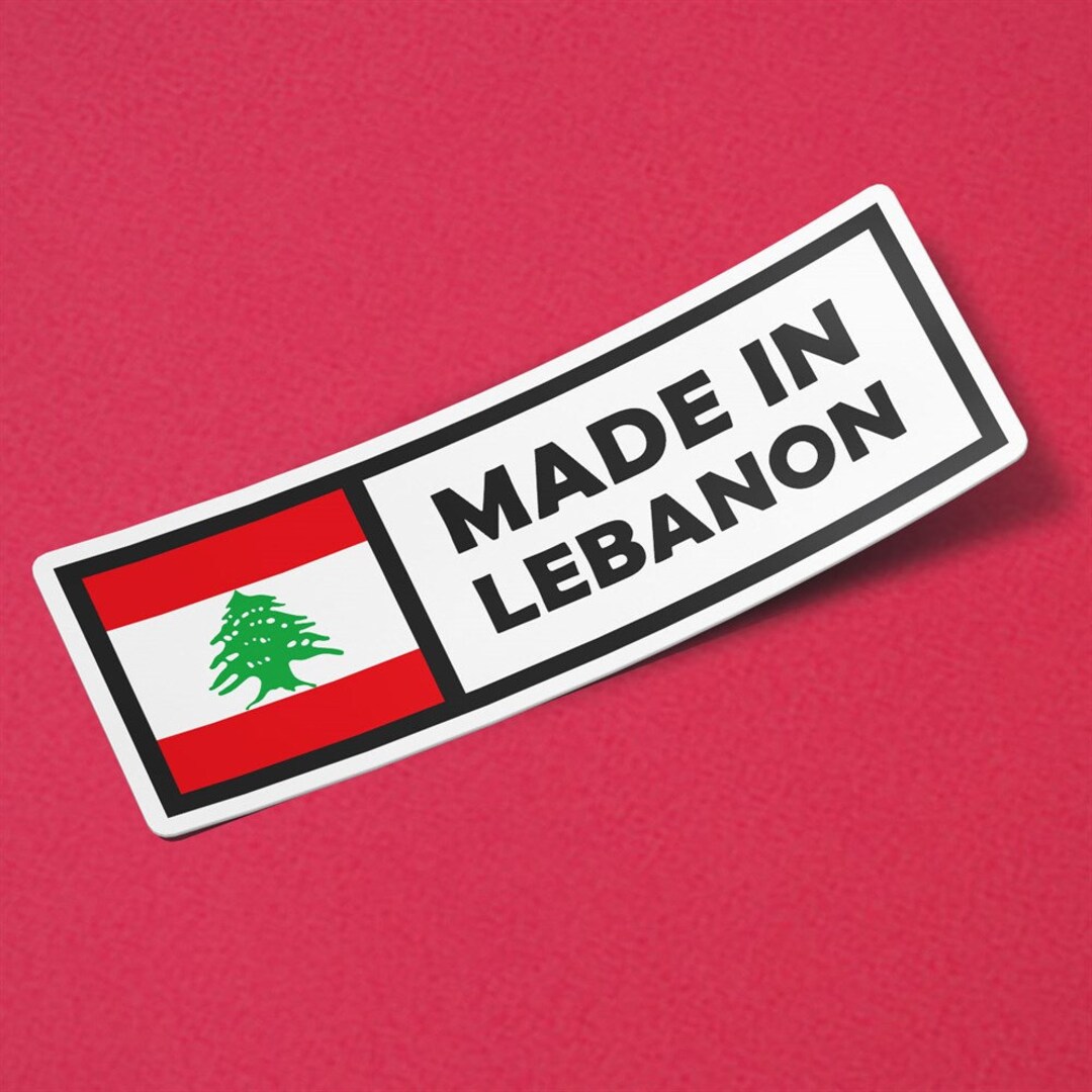 Lebanon Sticker Made in Lebanon Waterproof for Water Bootle, Car ...