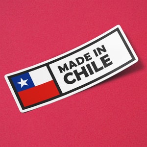 Chile Sticker Made in Chile Waterproof for Water Bootle, Car, Laptop ...