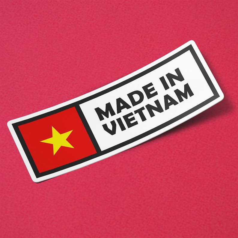 Vietnam Sticker Made in Vietnam Waterproof for Water Bootle, Car ...