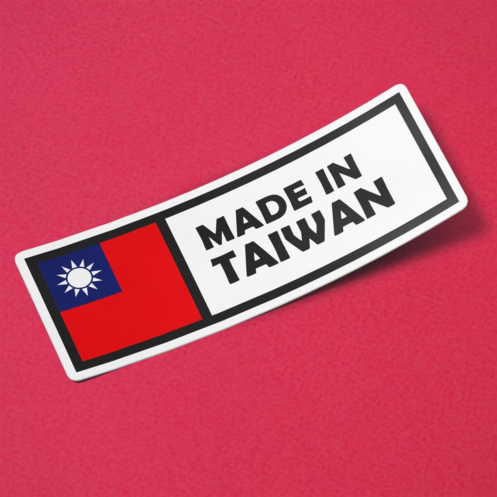 Taiwan Sticker Made in Taiwan Waterproof for Water Bootle, Car, Laptop, Helmet Etc.. - Etsy