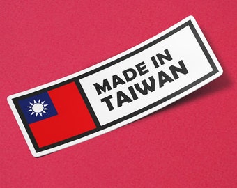 Made in Taiwan Barcode Vinyl Decal Sticker - Etsy