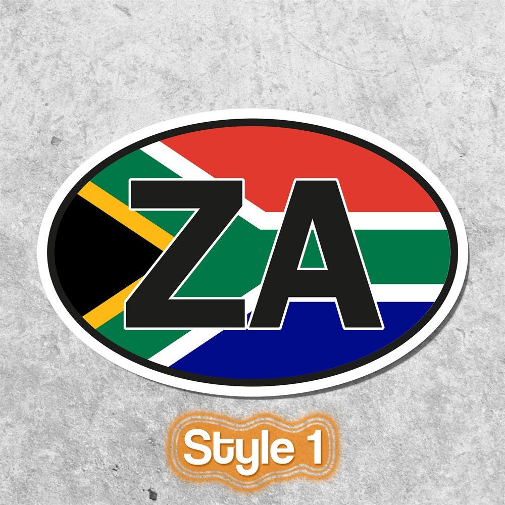 South Africa Sticker Oval Flag Waterproof for Water Bootle - Etsy