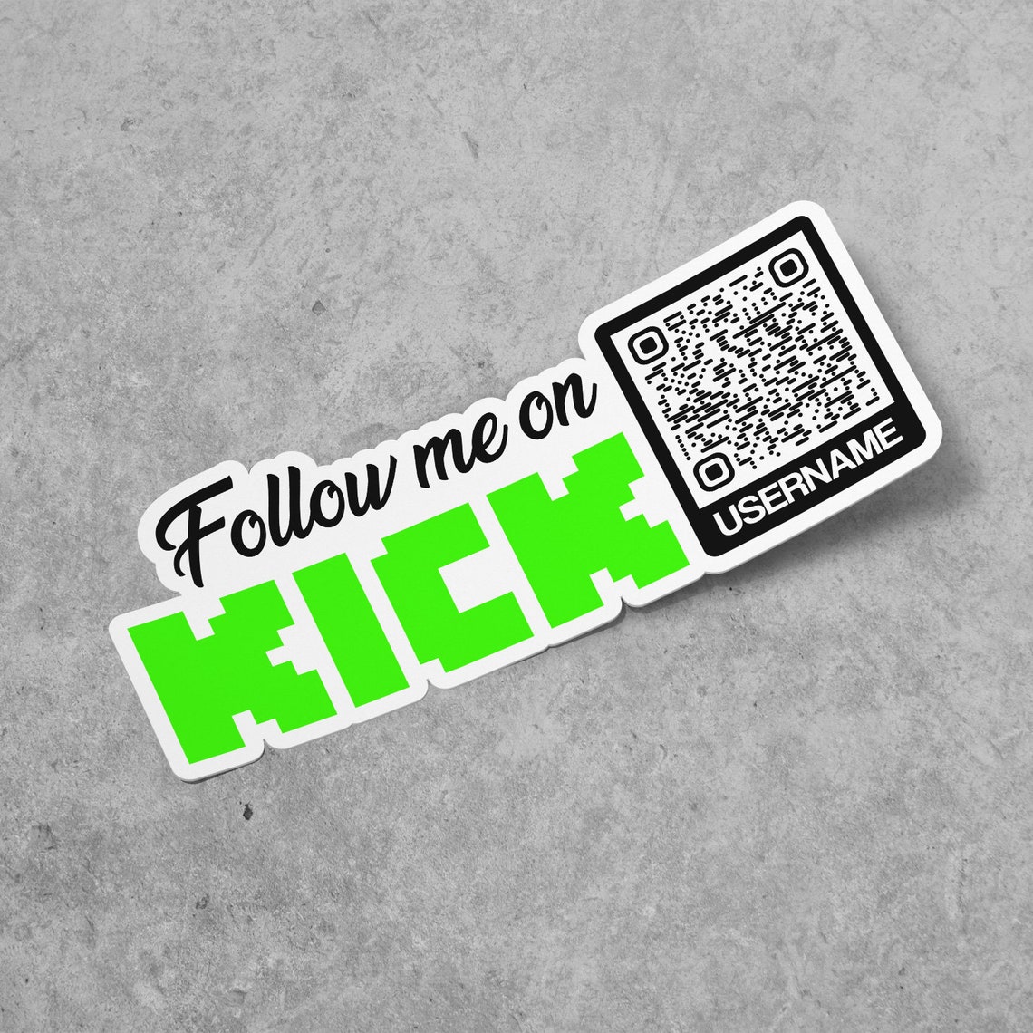 Custom Kick Sticker Word QR Code | Custom Word QR Code | Personalised ...