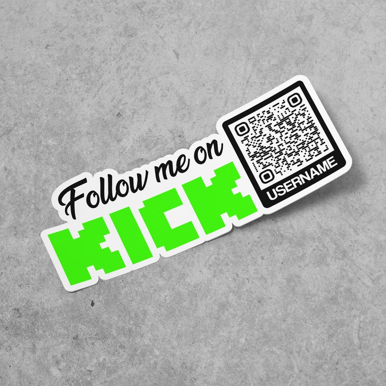 Custom Kick Sticker Word QR Code | Custom Word QR Code | Personalised ...