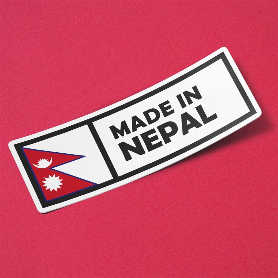 Nepal Sticker Made in Nepal Waterproof for Water Bootle, Car, Laptop ...