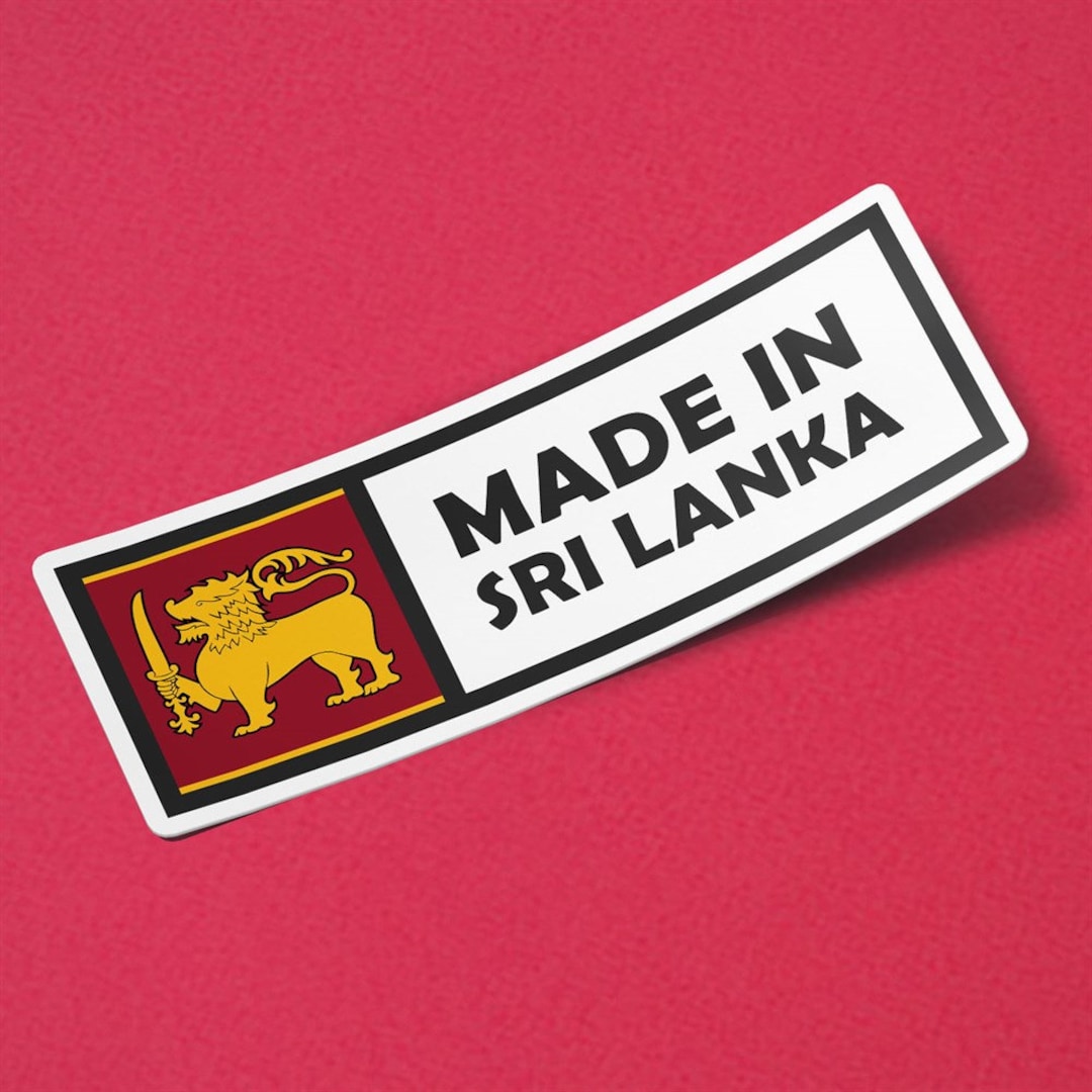 Sri Lanka Sticker Made in Sri Lanka Waterproof for Water Bootle, Car ...
