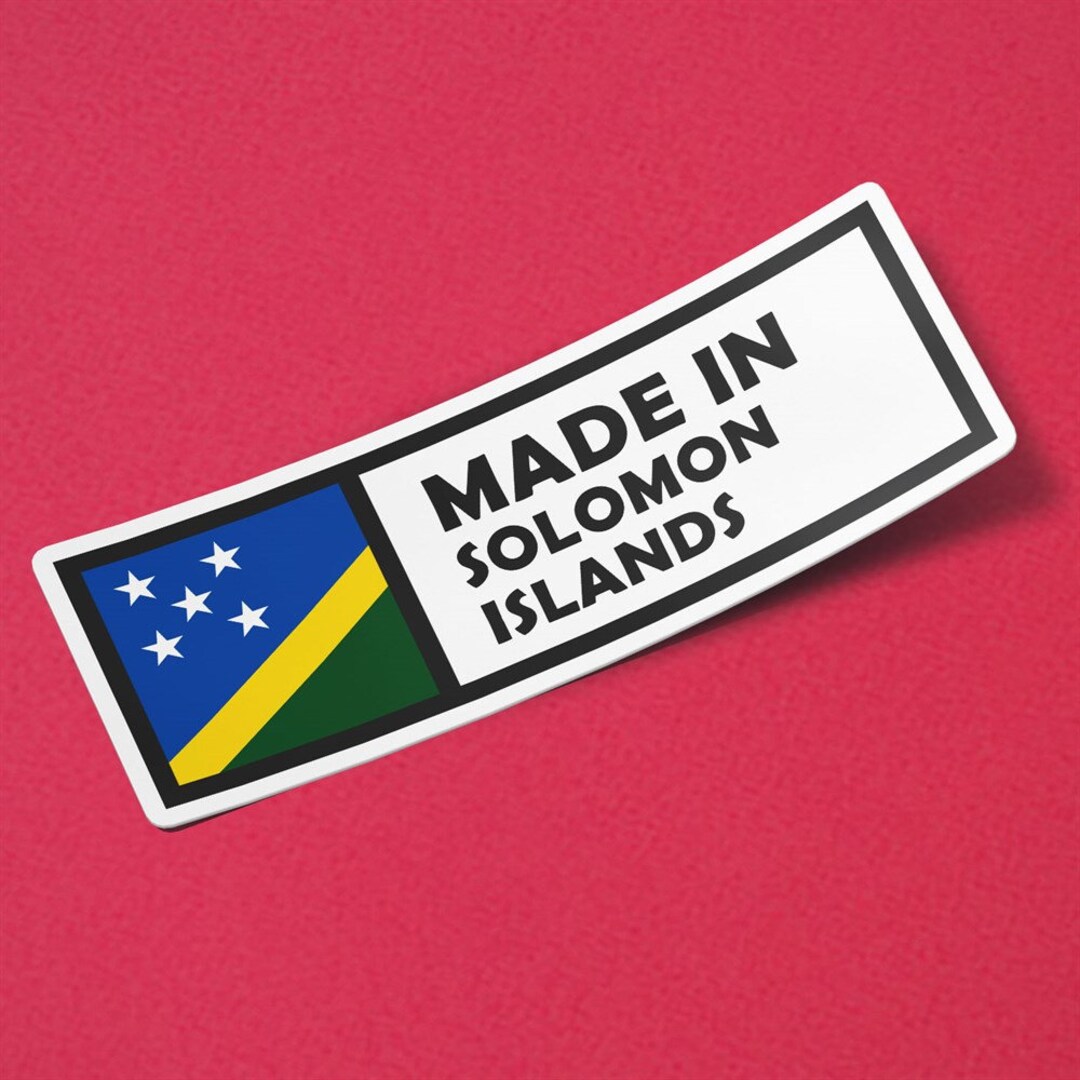 Solomon Islands Sticker Made in Solomon Islands Waterproof for Water ...