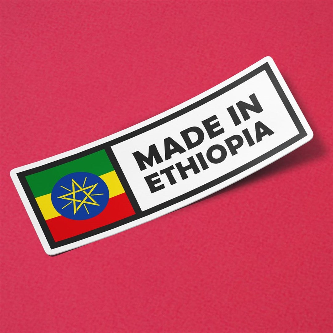 Ethiopia Sticker Made in Ethiopia Waterproof for Water Bootle, Car ...