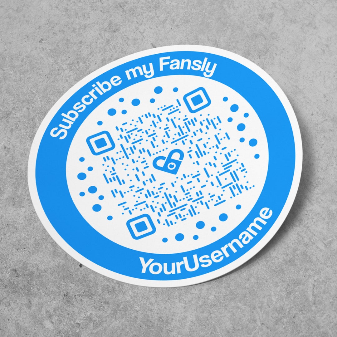 Custom Fansly Sticker Circle QR Code | Custom Circle QR Code ...