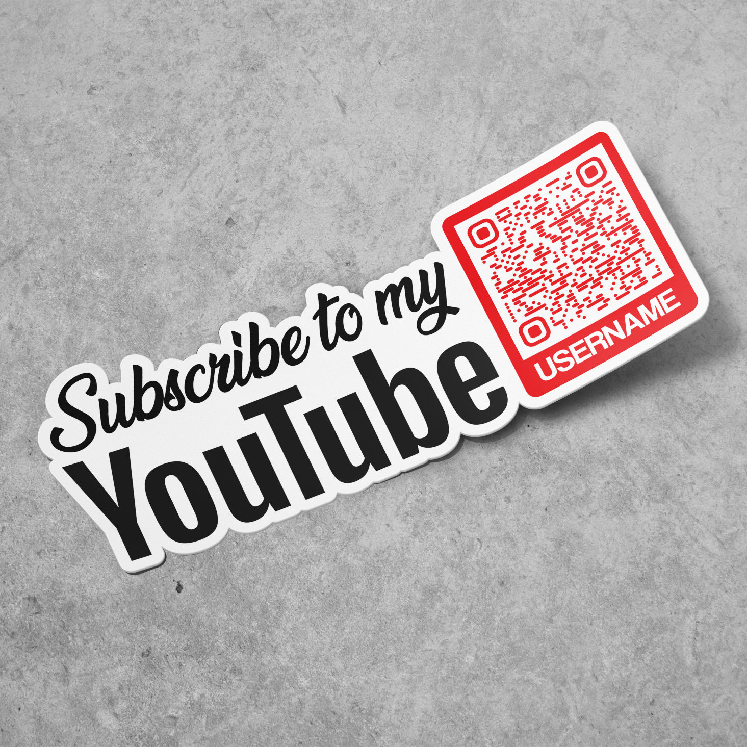 Custom Youtube Sticker Word QR Code Custom Word QR Code Personalised ...