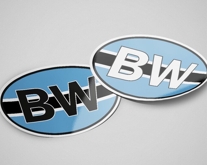 Botswana Flag Emblem Sticker - Etsy
