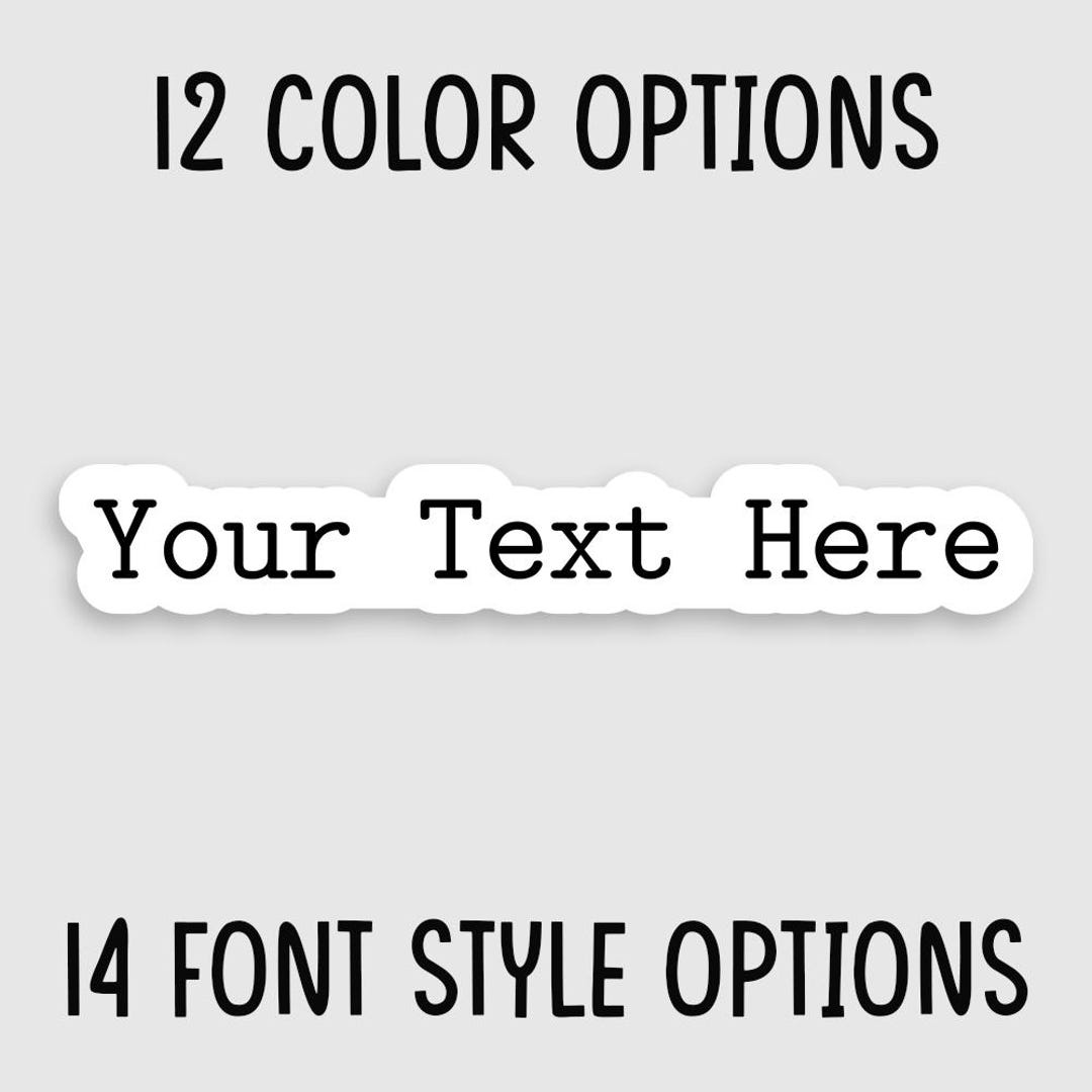 Custom Sticker Text , Personalised Sticker Quote Waterproof for Laptop ...