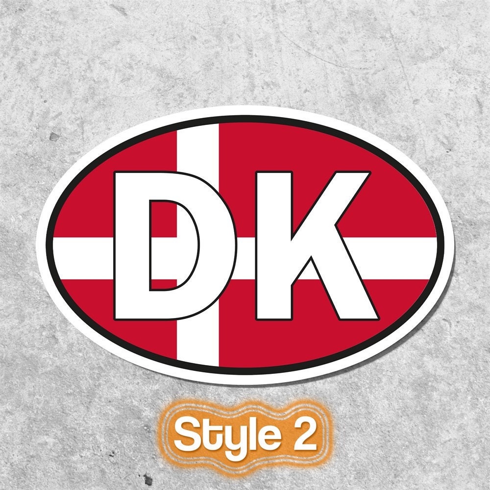 Denmark Sticker Oval Flag Waterproof for Water Bootle Car - Etsy