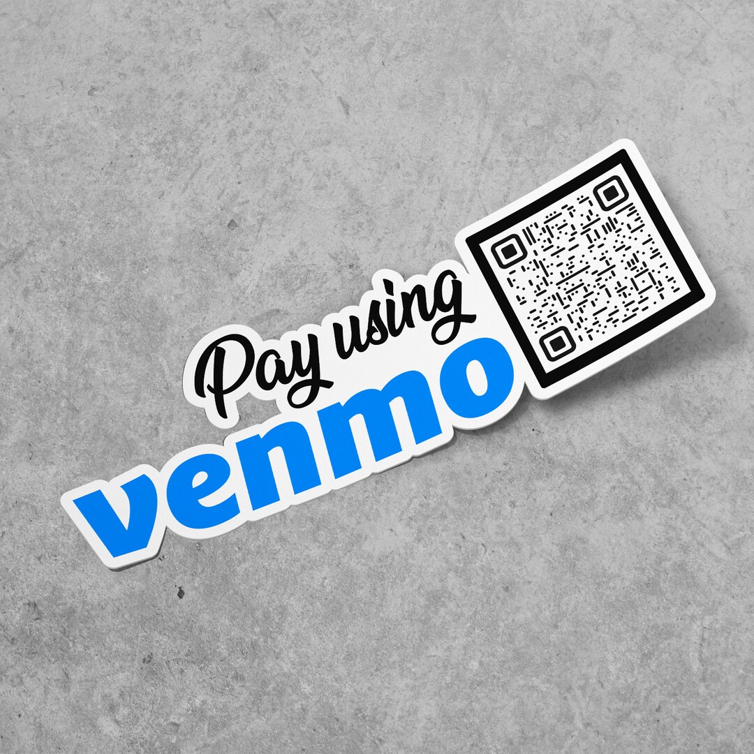 Custom Venmo Sticker Word QR Code | Custom Word QR Code | Personalised ...