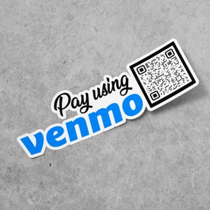 Custom Venmo Sticker Word QR Code | Custom Word QR Code | Personalised ...