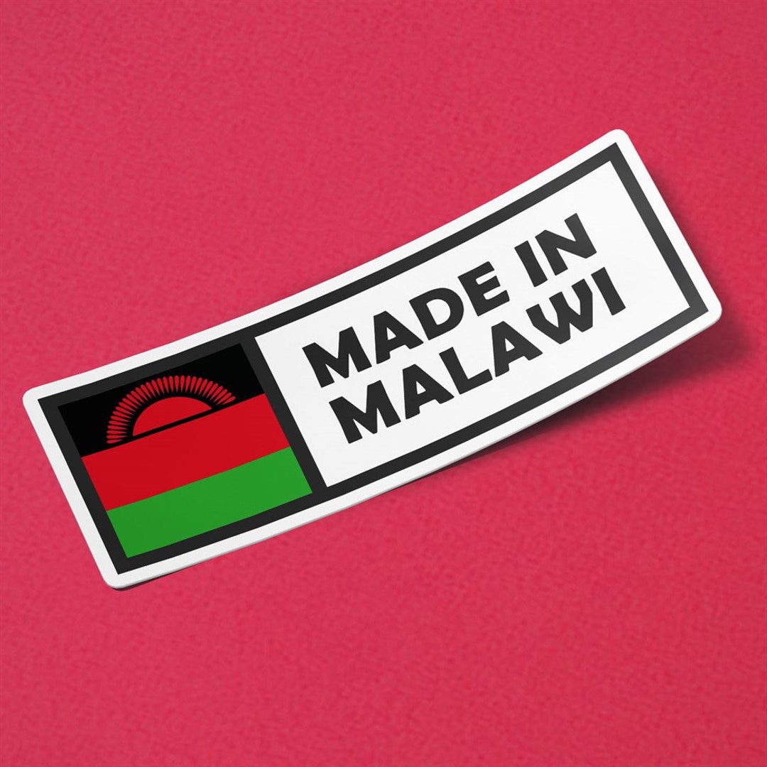 Malawi Sticker Made in Malawi Waterproof for Water Bootle, Car, Laptop ...