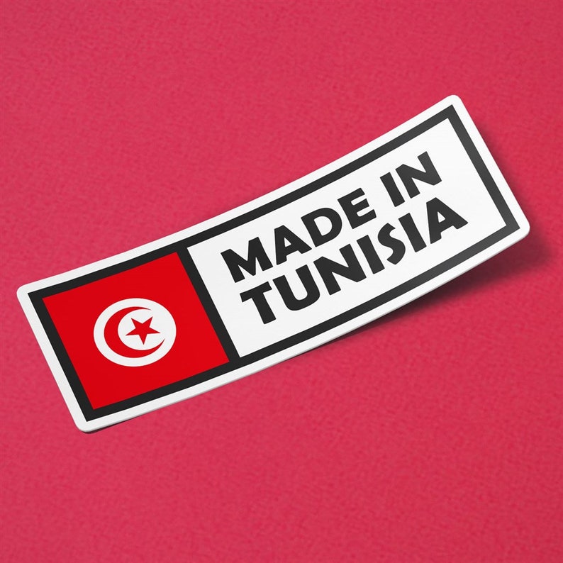 Tunisia Sticker Made in Tunisia Waterproof for Water Bootle, Car ...