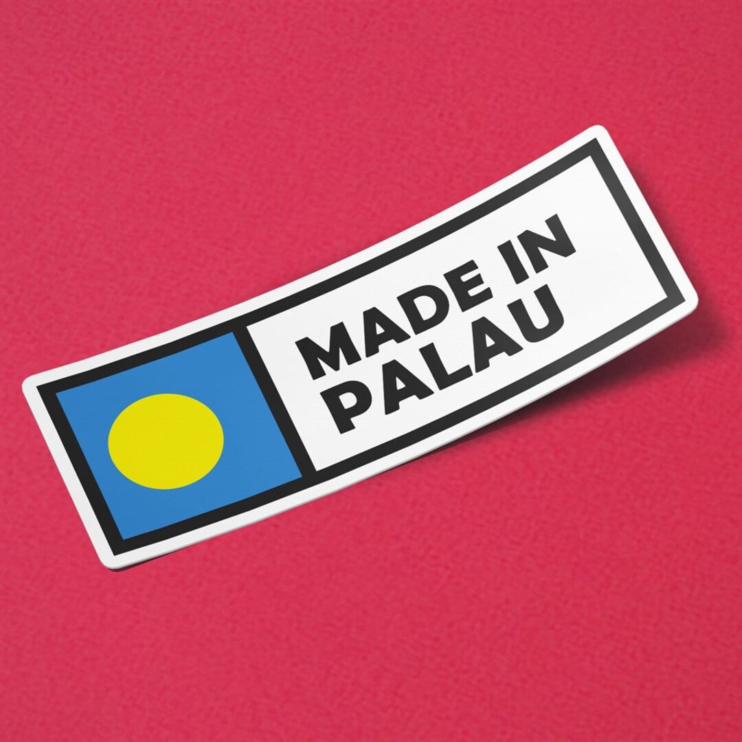 Palau Sticker Made in Palau Waterproof for Water Bootle, Car, Laptop ...