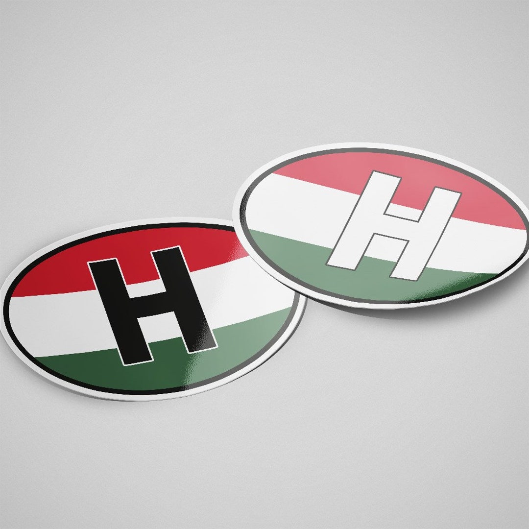 Hungary Sticker Oval Flag Waterproof for Water Bootle, Car, Laptop ...