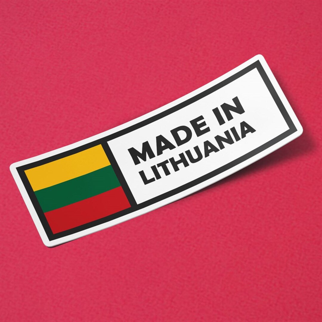 Lithuania Sticker Made in Lithuania Waterproof for Water Bootle, Car ...