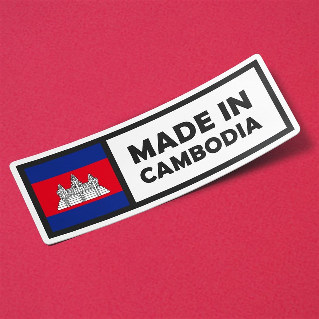 Cambodia Sticker Made in Cambodia Waterproof for Water Bootle, Car ...