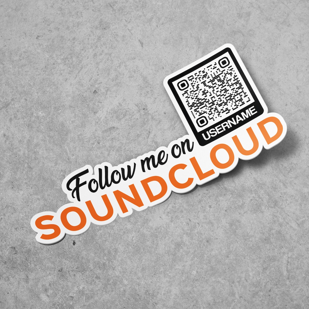 Custom Soundcloud Sticker Word QR Code | Custom Word QR Code ...
