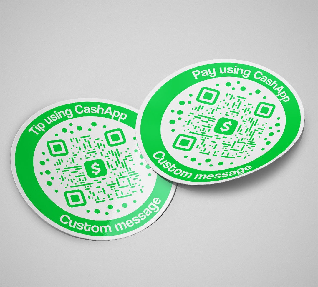 Custom Cash App Sticker Circle QR Code | Custom Circle QR Code ...