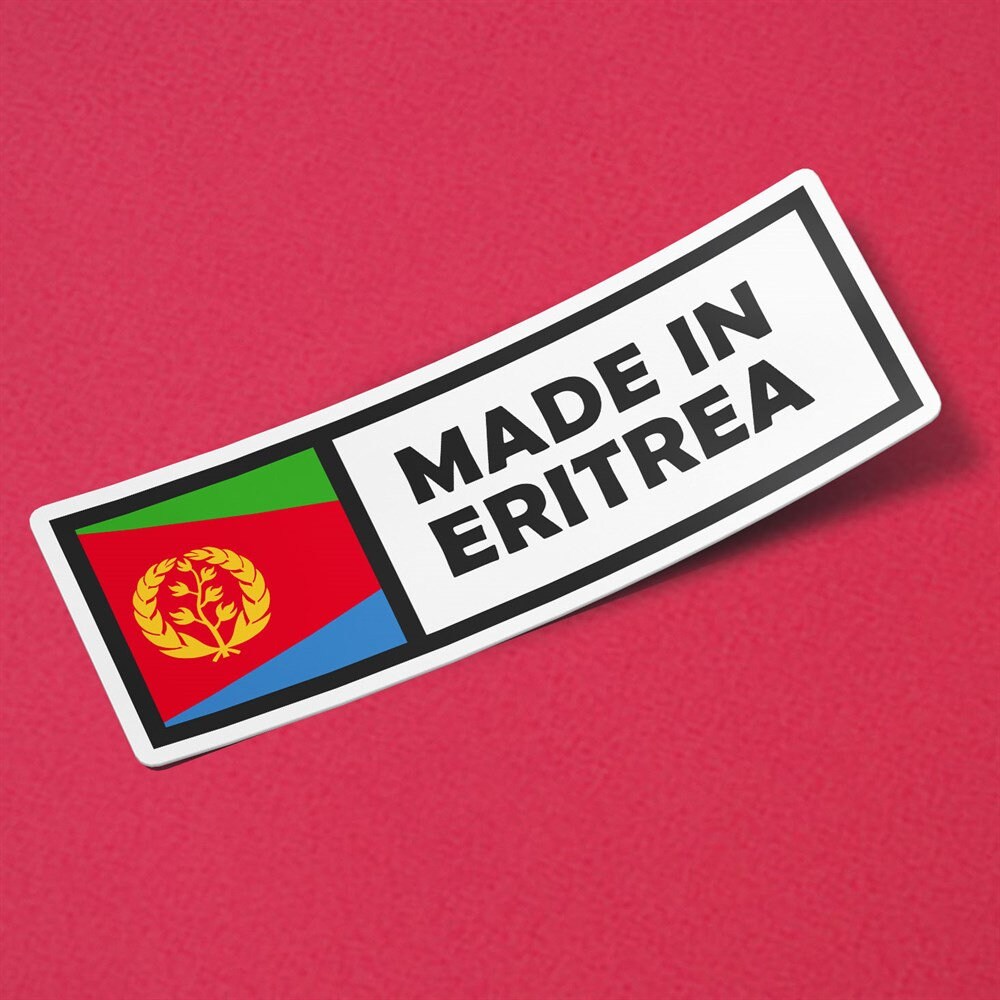 Eritrea Sticker Made in Eritrea Waterproof for Water Bootle, Car ...