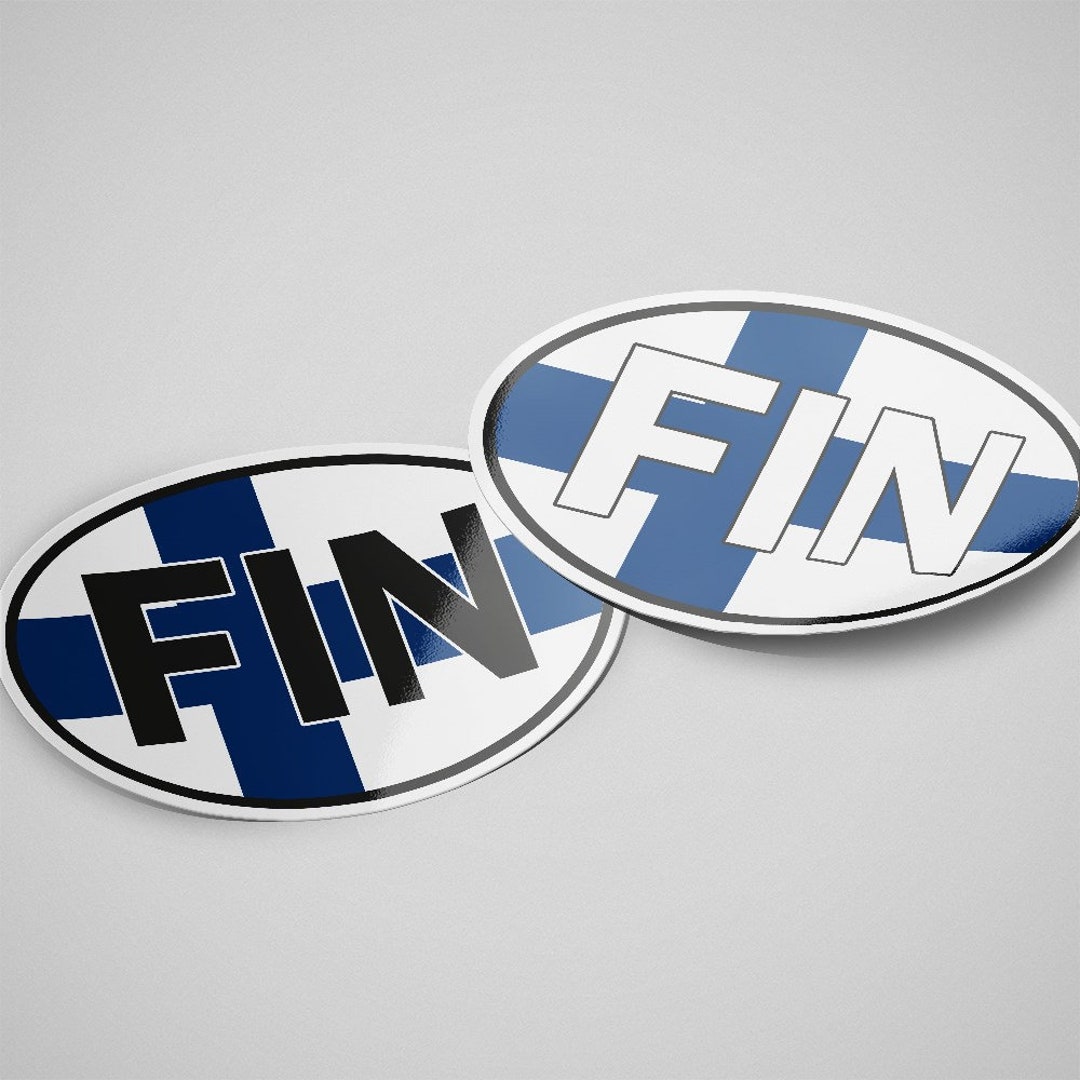 Finland Sticker Oval Flag Waterproof for Water Bootle, Car, Laptop ...